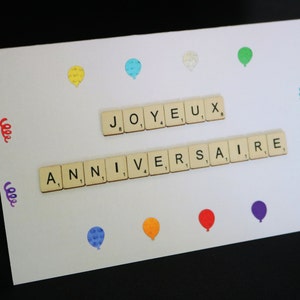 Joyeux Anniversaire Card, French Happy Birthday Card, French Language ...