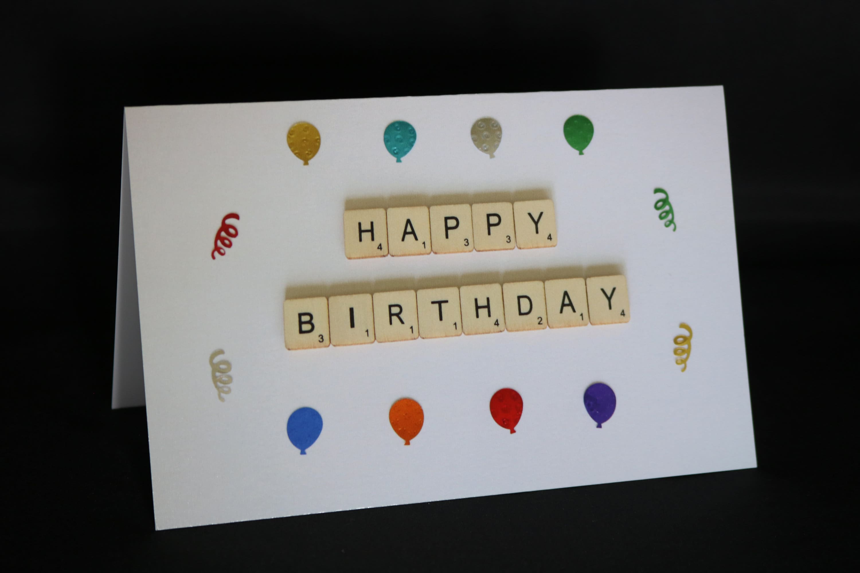 Happy Birthday Card, Scrabble Birthday Card, Greetings Card, Card for ...