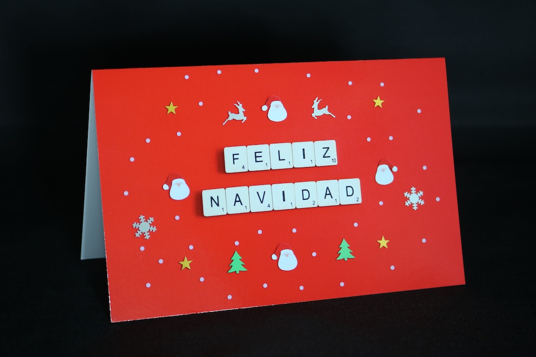 Feliz Navidad Card, Merry Christmas Card, Spanish Language Christmas ...