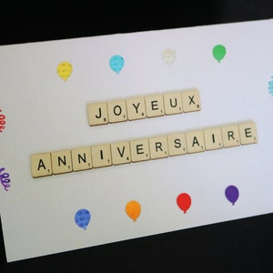 Joyeux Anniversaire Card, French Happy Birthday Card, French Language ...