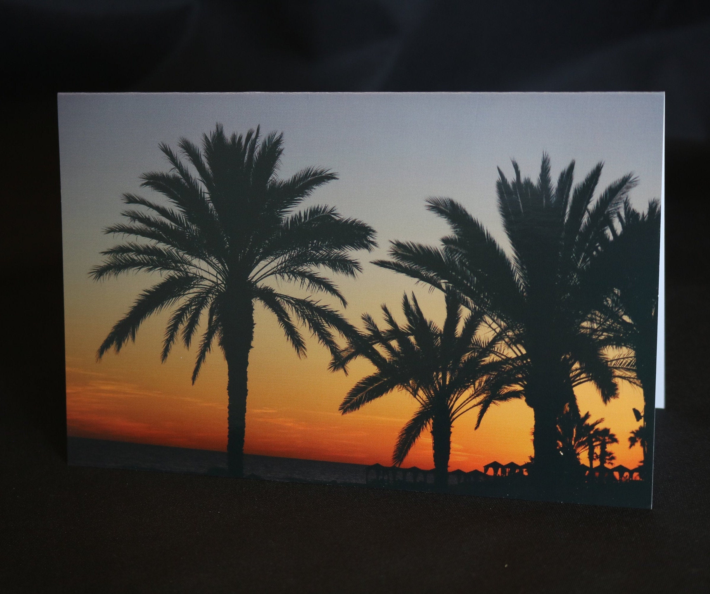 Palms Card / Sunset Card, Palm Tree Card, Wish You Were Here Card ...
