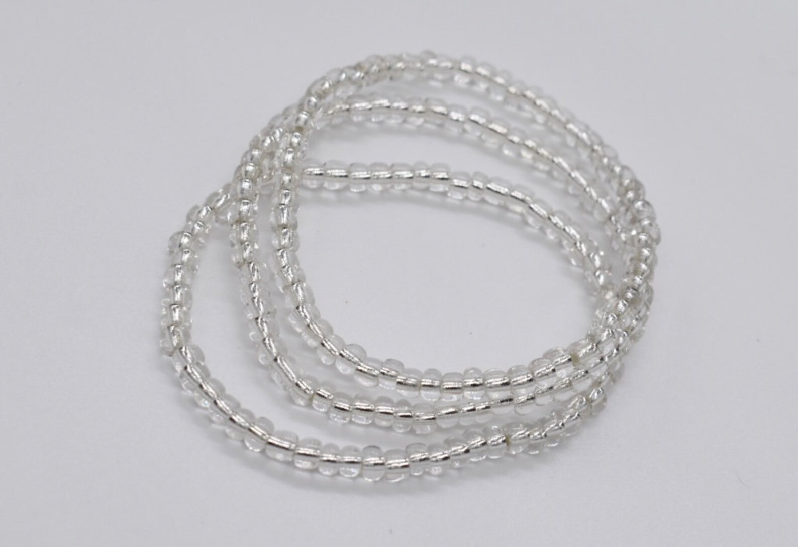 Stretch Bracelet Stackable Bracelet, Seed Bead Bracelet, Clear Bracelet ...
