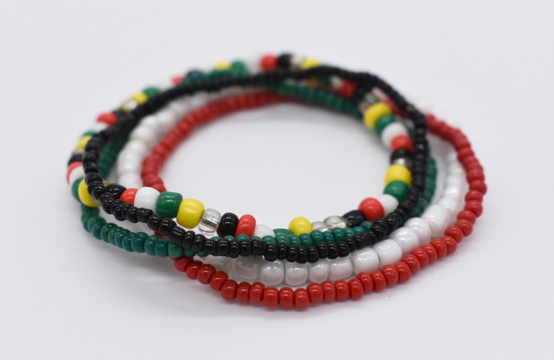 Stretch Bracelet, Gift for Her, Stack Bracelet, Jamaican Bracelet ...