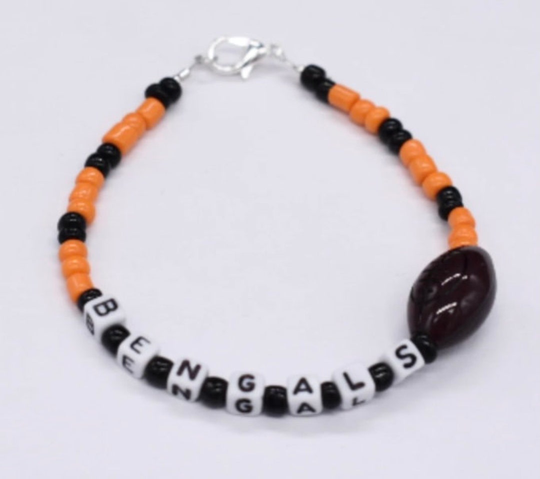 Bengals Bracelet, Cincinnati Bengals, Sports Bracelet, Team Bracelet ...