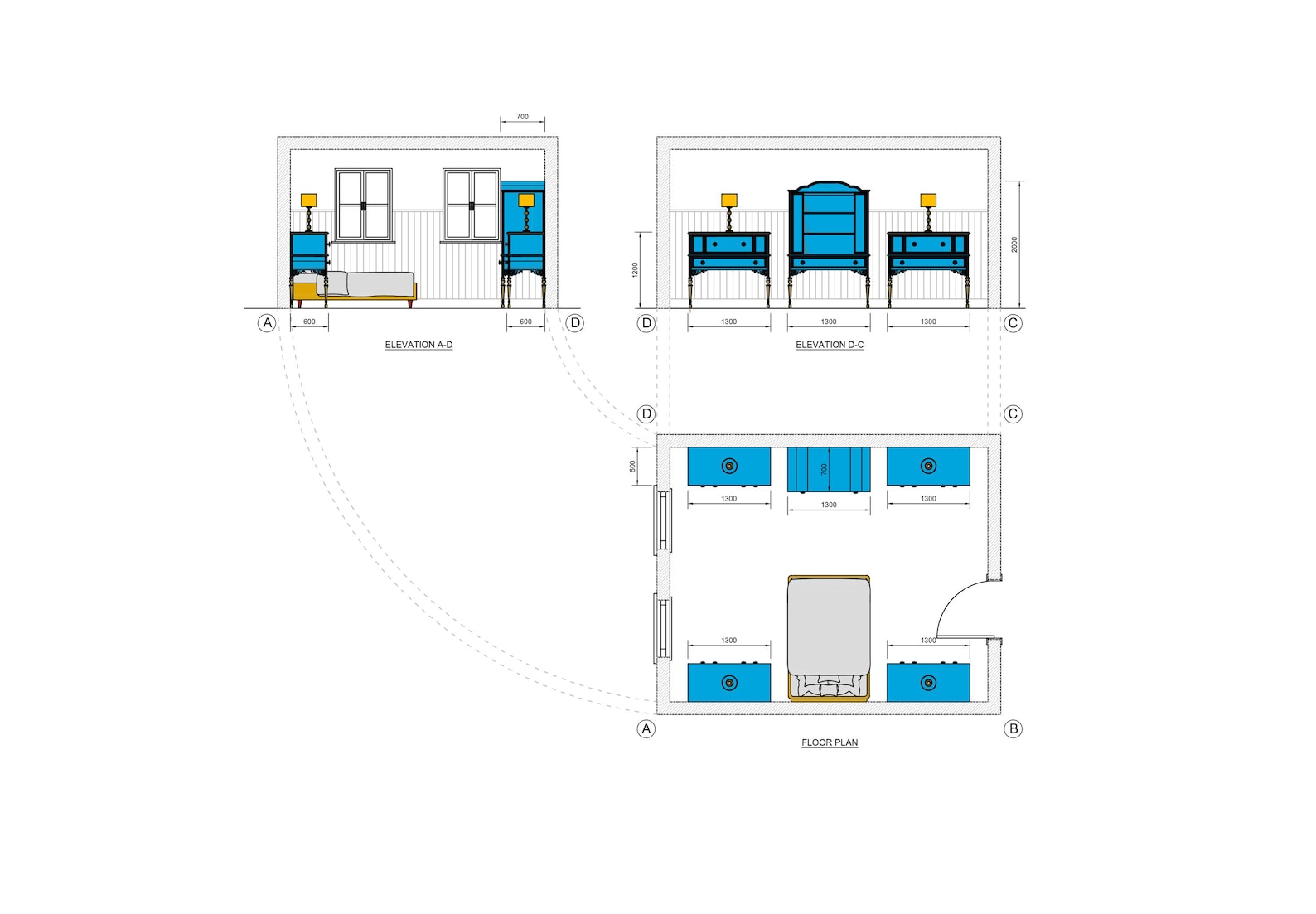Interior Design Architecture Autocad Smart Blocks, Farmhouse Modern ...