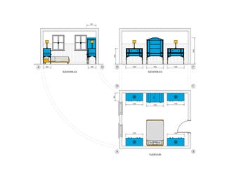 Interior Design Architecture Autocad Smart Blocks, Farmhouse Modern ...