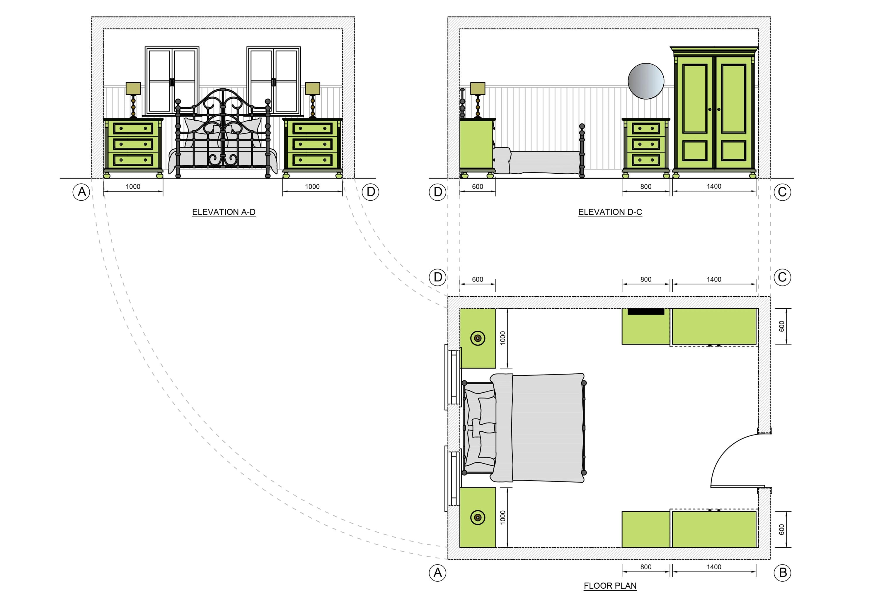 Interior Design Architecture Autocad Smart Blocks, Farmhouse Modern ...
