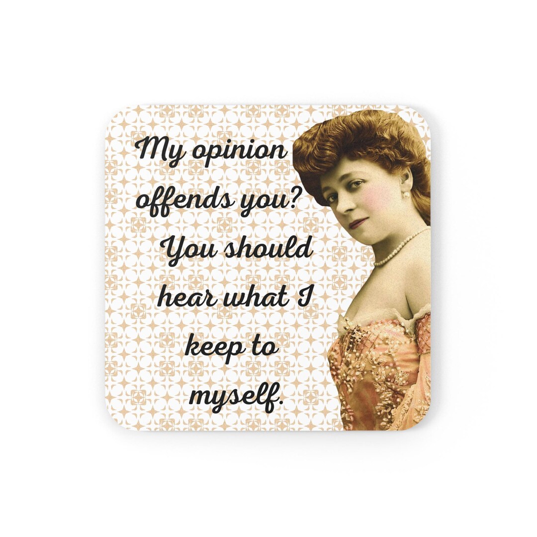 Funny and Sassy Coaster for Coffee and Tea Lovers, Square Beverage ...