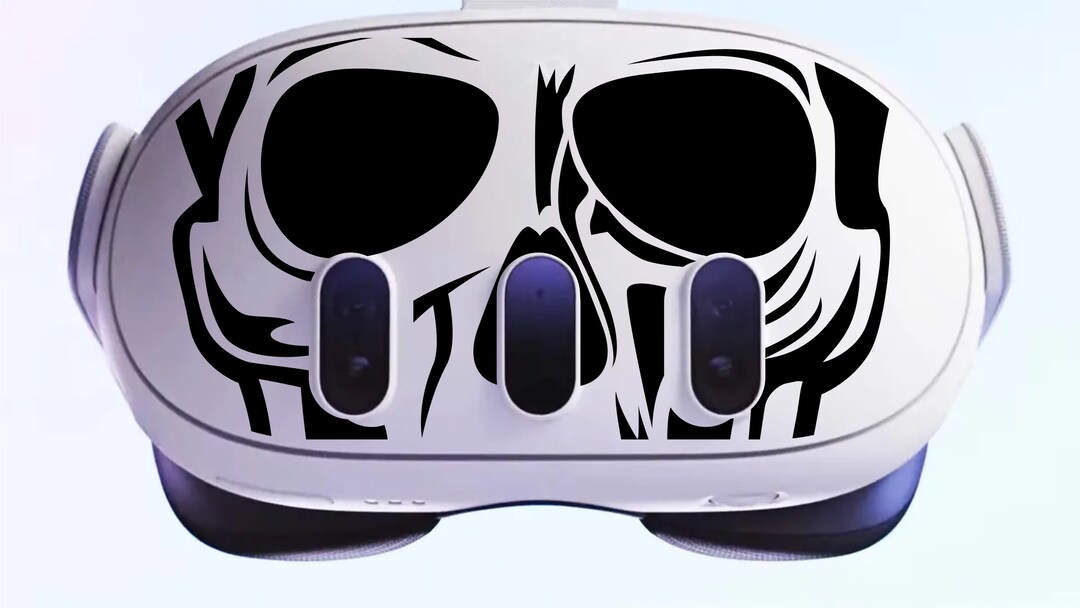 Meta Quest 3 - Skull Visor Sticker - Etsy