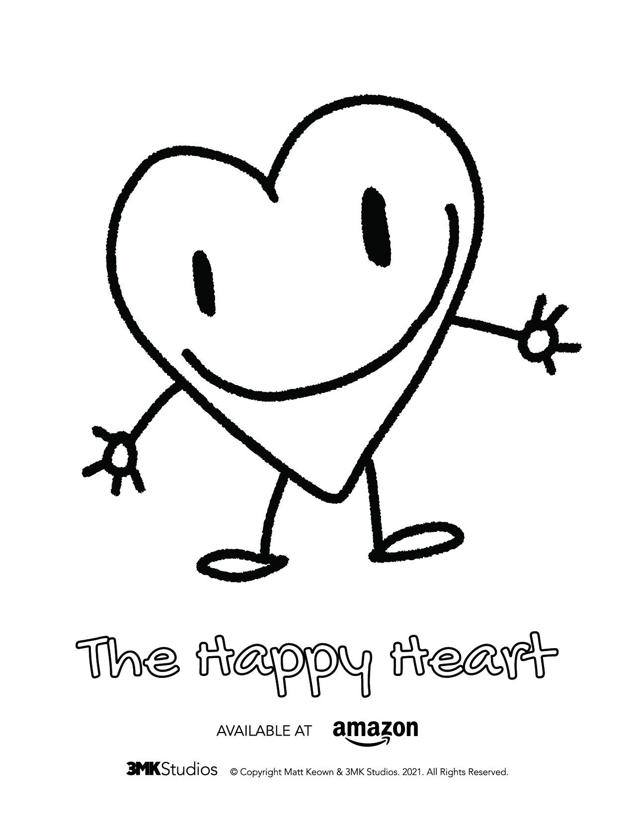 The Happy Heart Valentine's Day Coloring Pages - Etsy