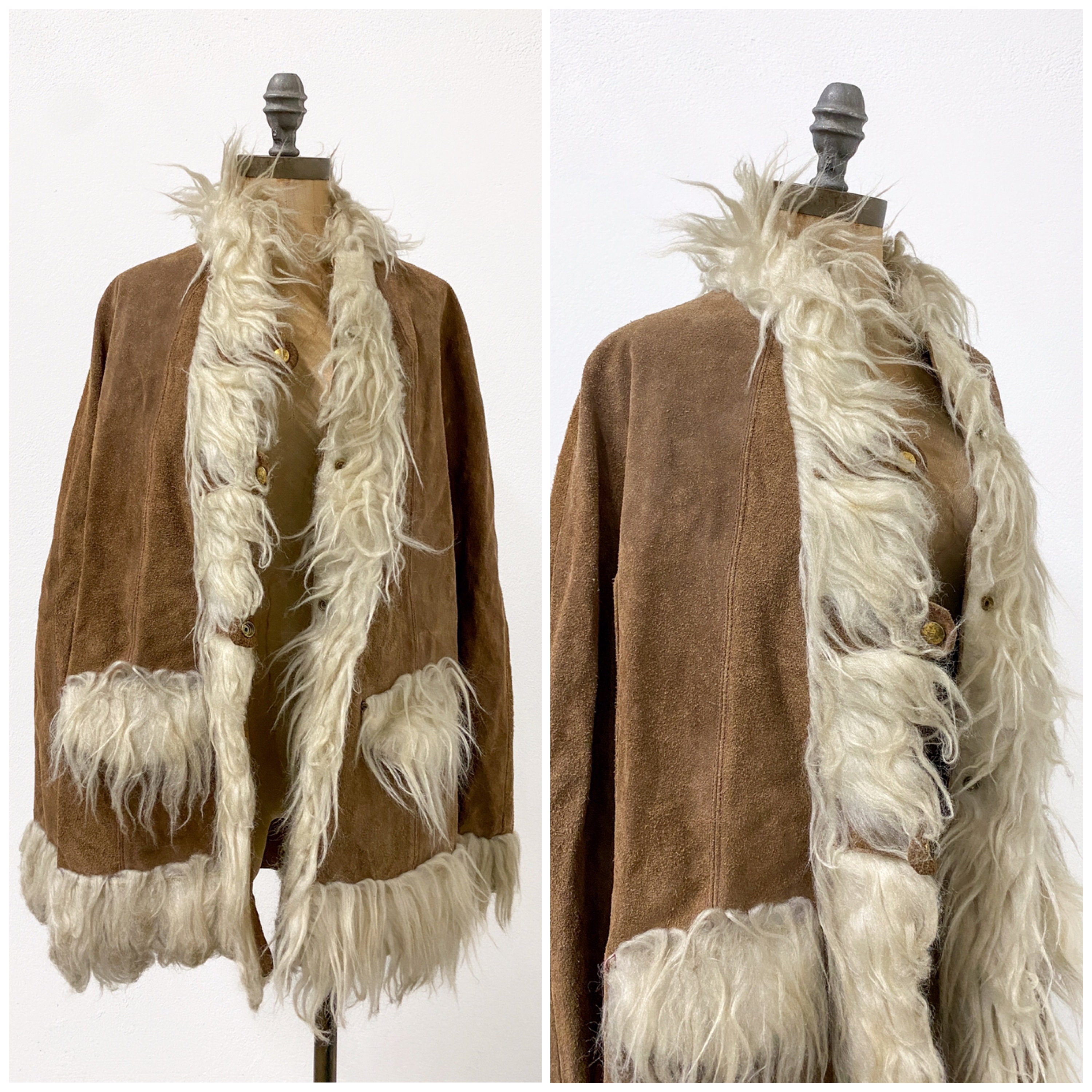 Vintage 1970s Leather Cape, 1970s Suede Cape, Vintage Hippie Jacket ...
