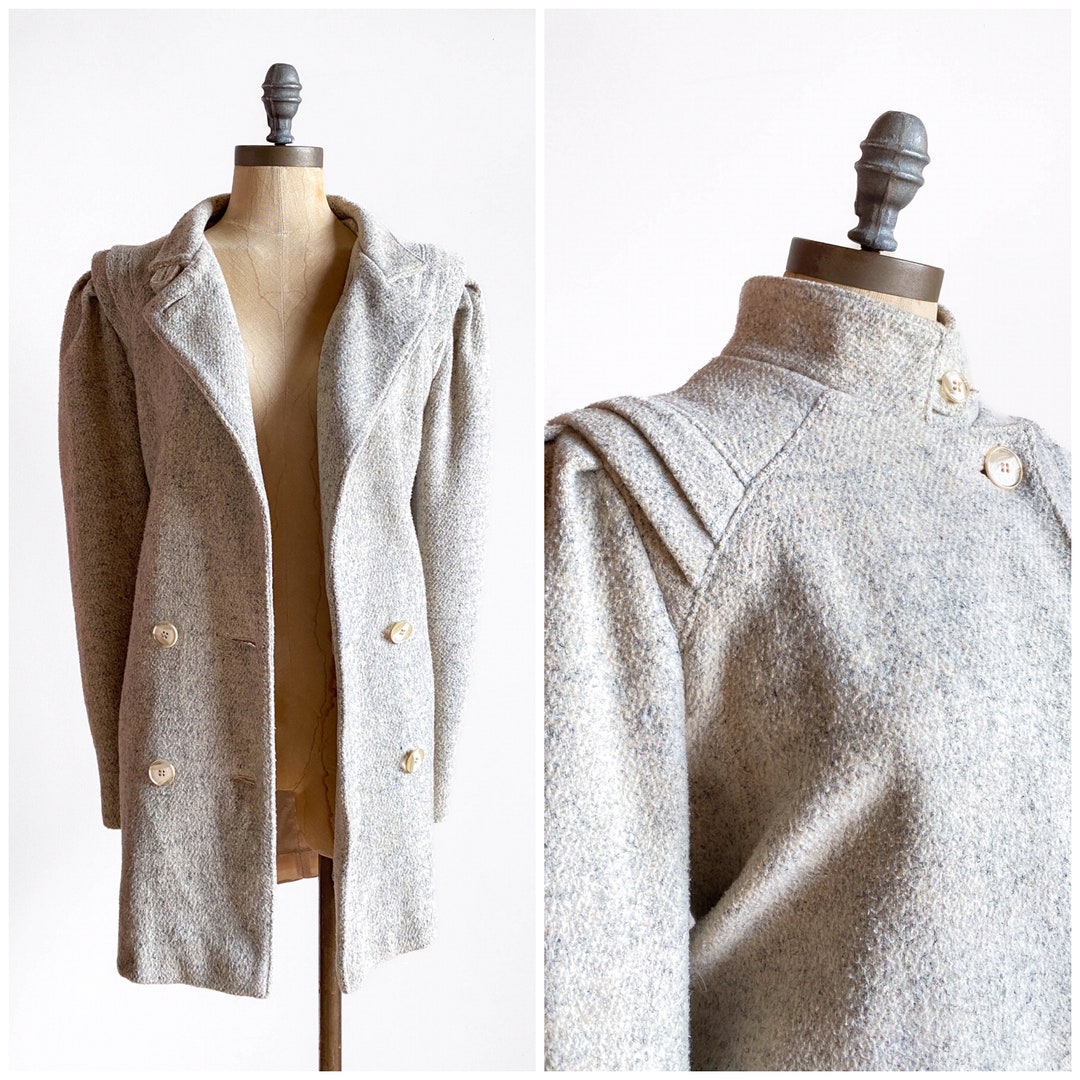 Vintage Winter Coat, Vintage 80s Coat, Vintage Peacoat, Vintage Wool ...