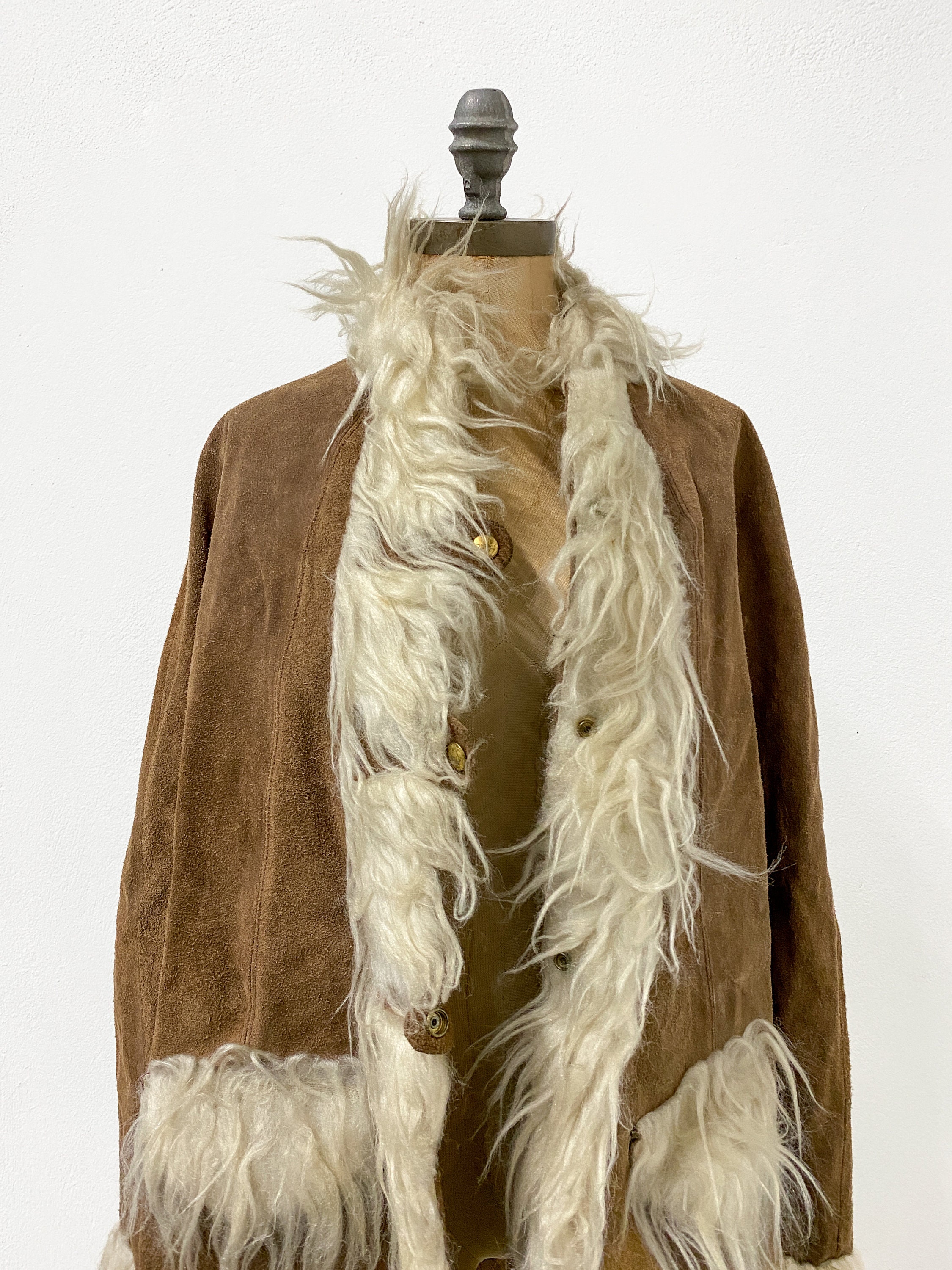 Vintage 1970s Leather Cape, 1970s Suede Cape, Vintage Hippie Jacket ...