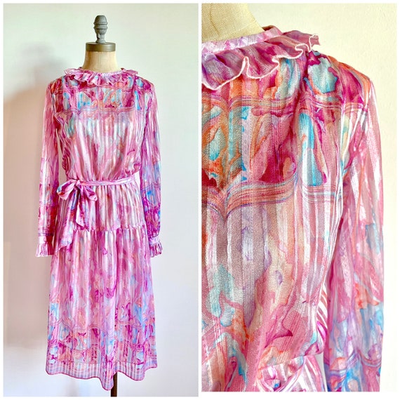 Vintage 80s pink dress - Gem