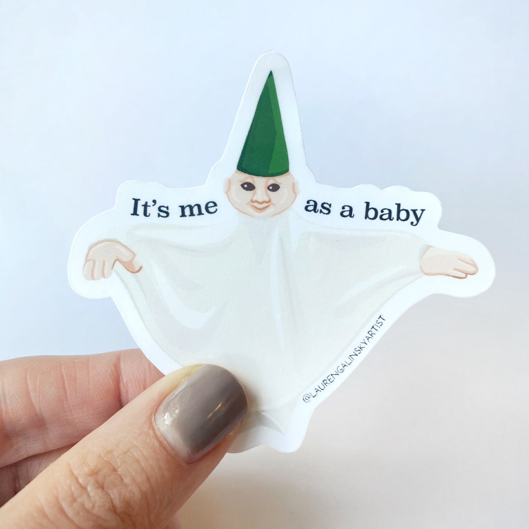 Tiktok Puppet Meme Sticker Me as a Baby Flying Gnome Funny Cute ...
