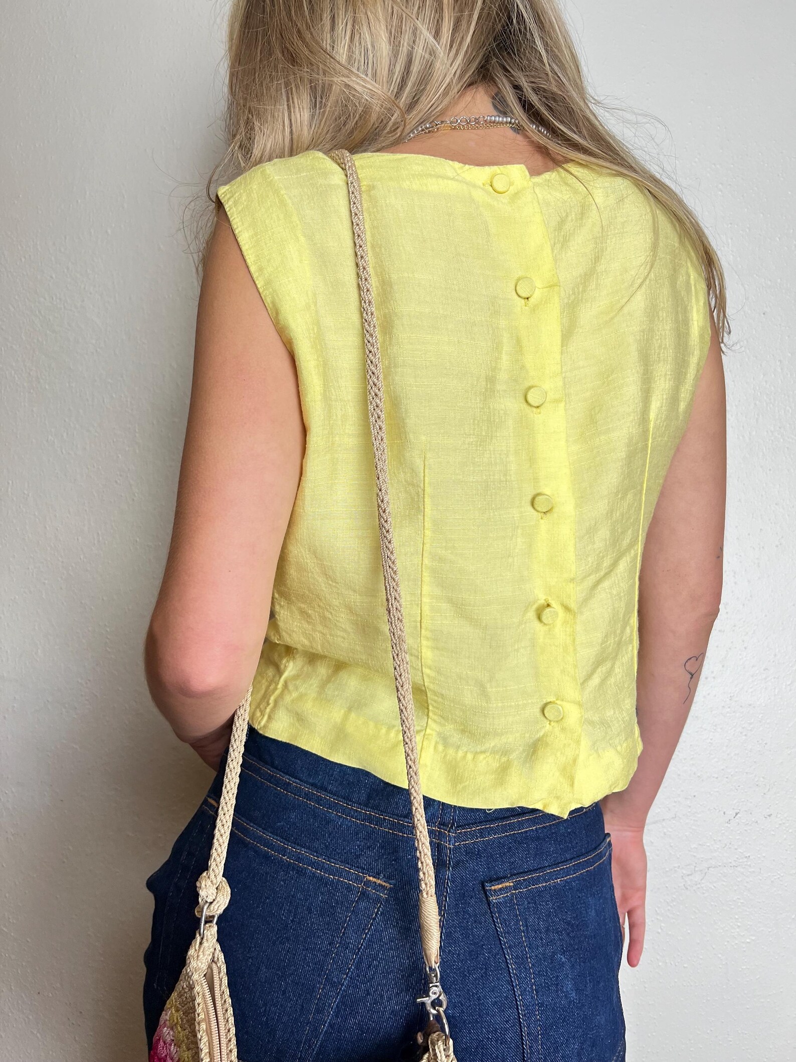 Vintage Yellow Sleeveless Top - Etsy