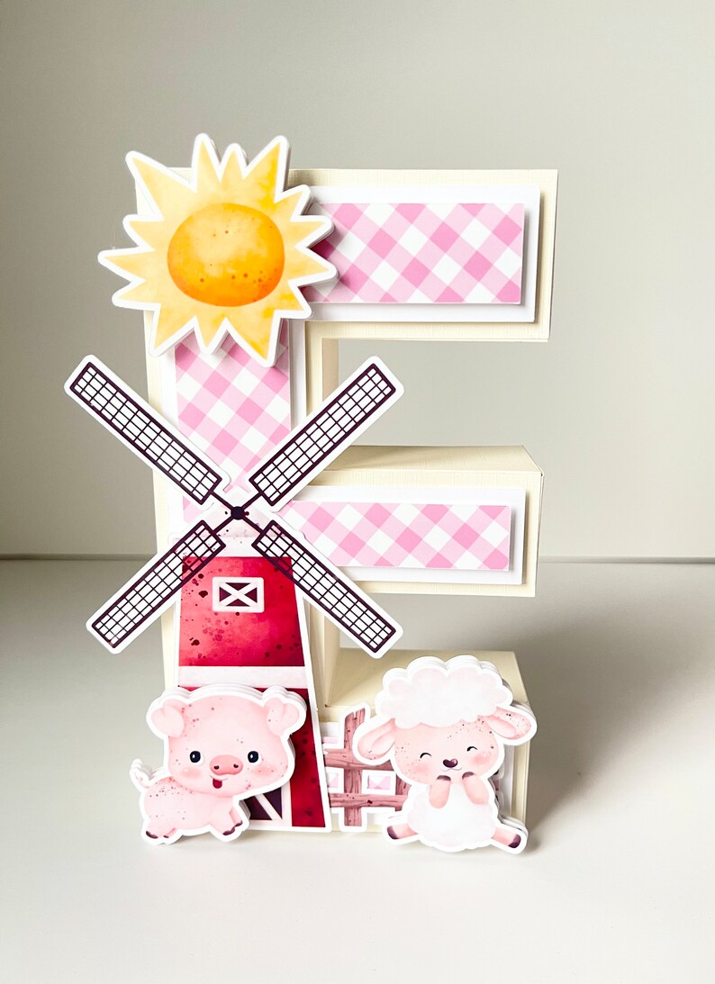 Super Cute O-N-E 3D Letters Boxes With Cowgirl Farm Animals - Etsy
