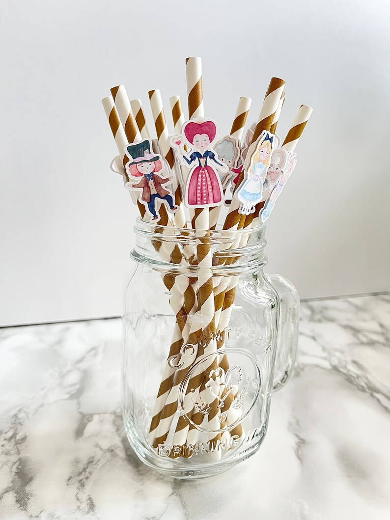 Pack of 12 Super Cute Custom Characters Theme Straws That is Perfect ...