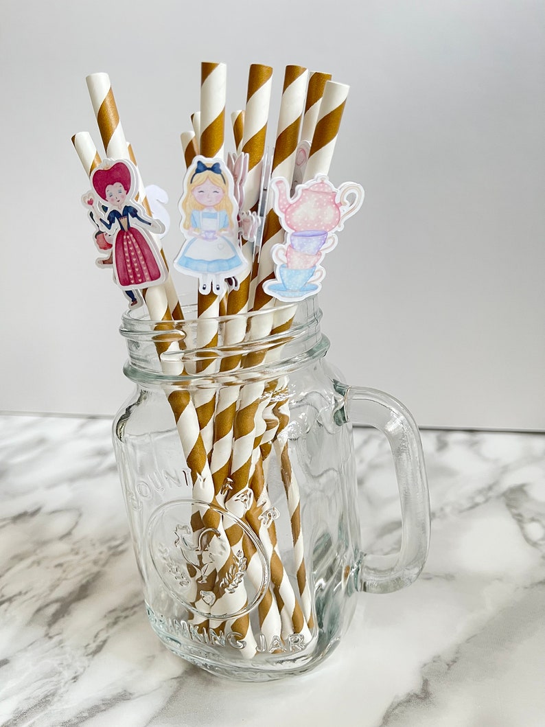 Pack of 12 Super Cute Custom Characters Theme Straws That is Perfect ...
