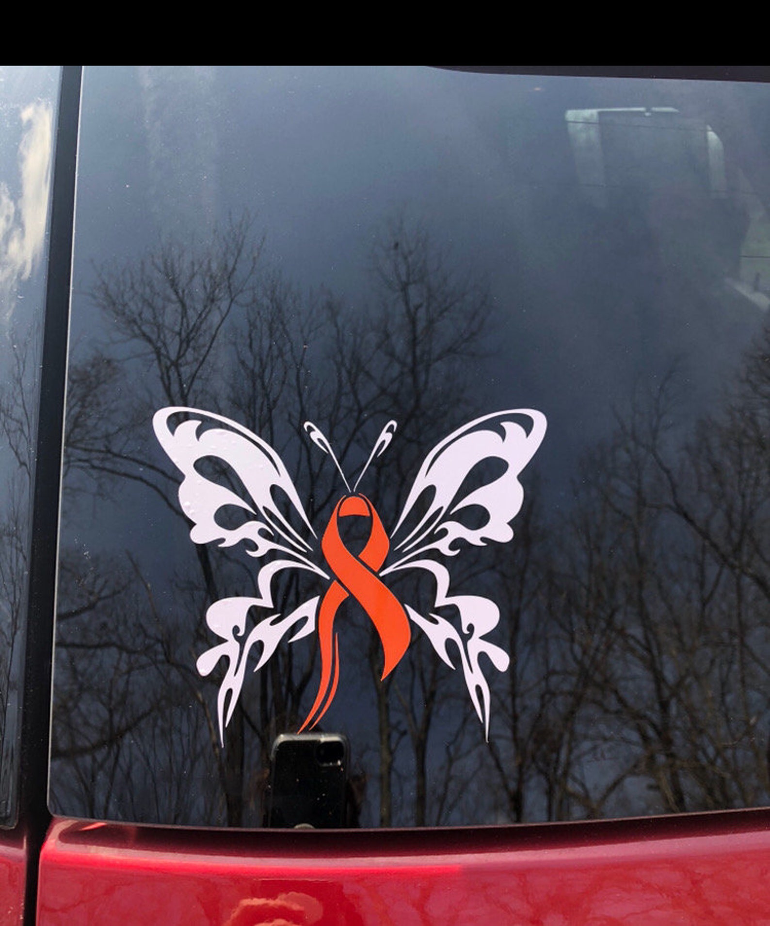 Butterfly Decal Leukemia Awareness Cancer Awareness - Etsy