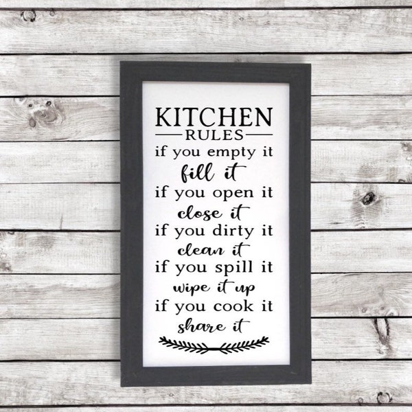Kitchen Rules - Etsy