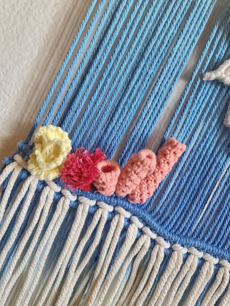 Macrame Oceanscape, 3D Macrame, Sea Turtle, Coral Reef, Beach Decor ...