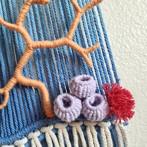 Macrame Oceanscape, 3D Macrame, Sea Turtle, Coral Reef, Beach Decor ...