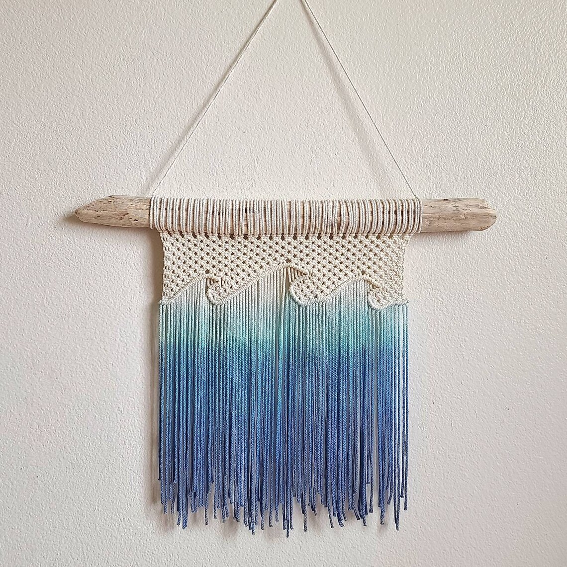 Triple Ocean Wave Macrame Wall Hanging | Etsy