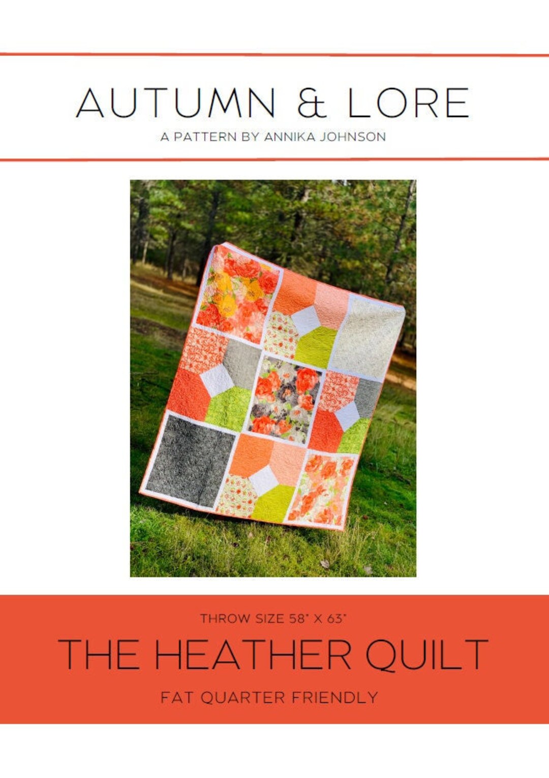The Heather Quilt Pattern (throw Size) - Etsy