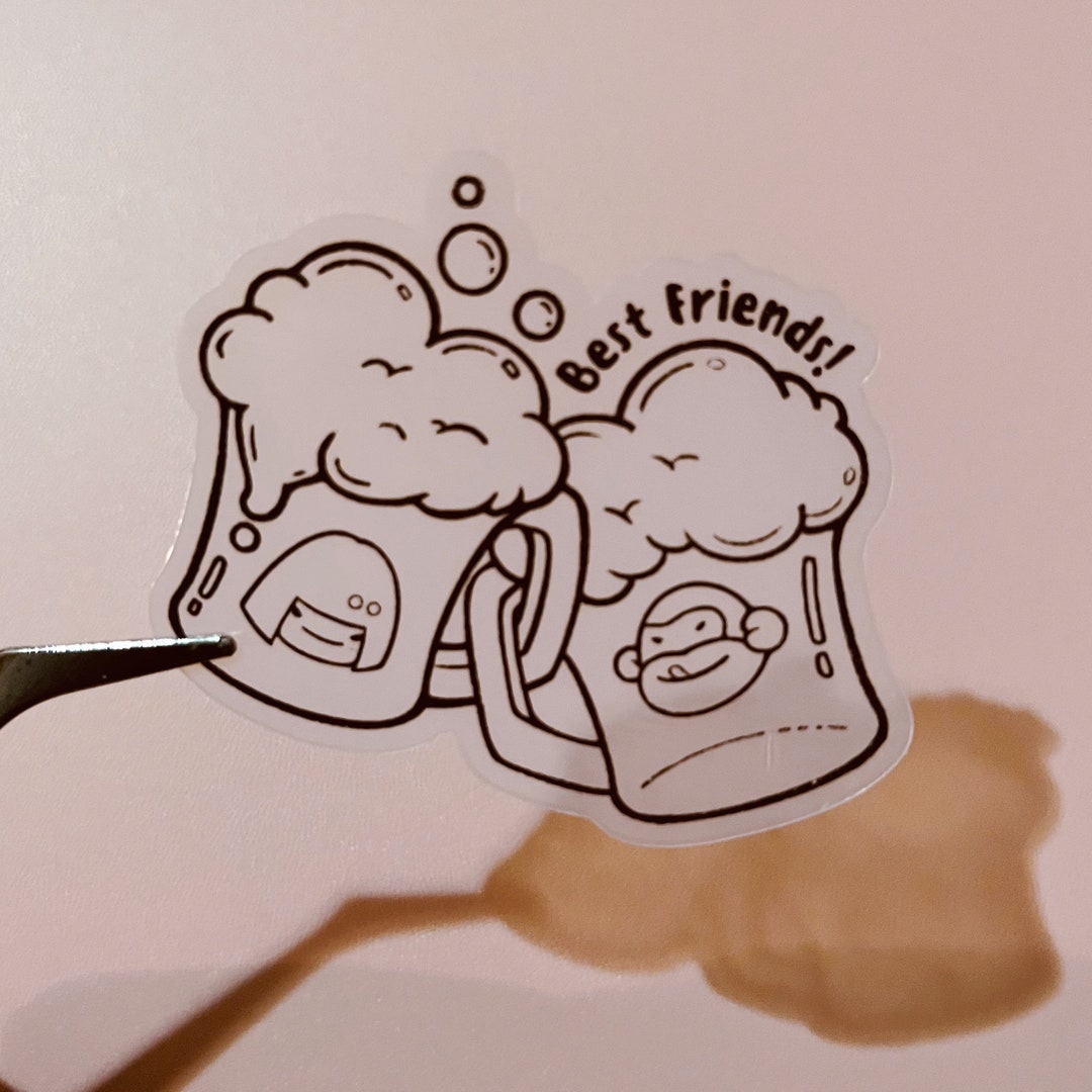 Cheers! Let’s Drink Some Beers! Jumbo Sticker | Vinyl Translucent ...