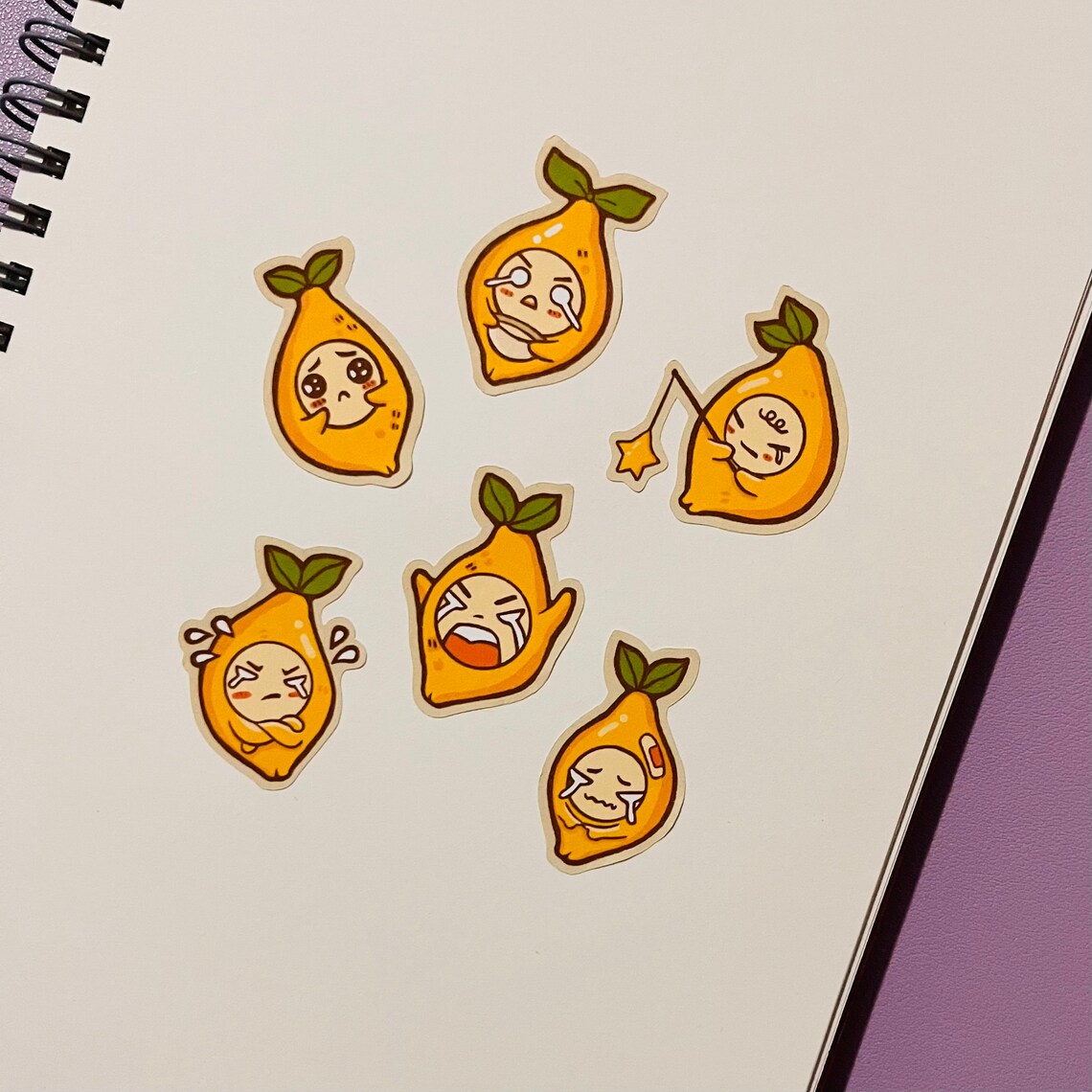 Crybaby Lemon Sticker Sheet/bujo Sticker - Etsy