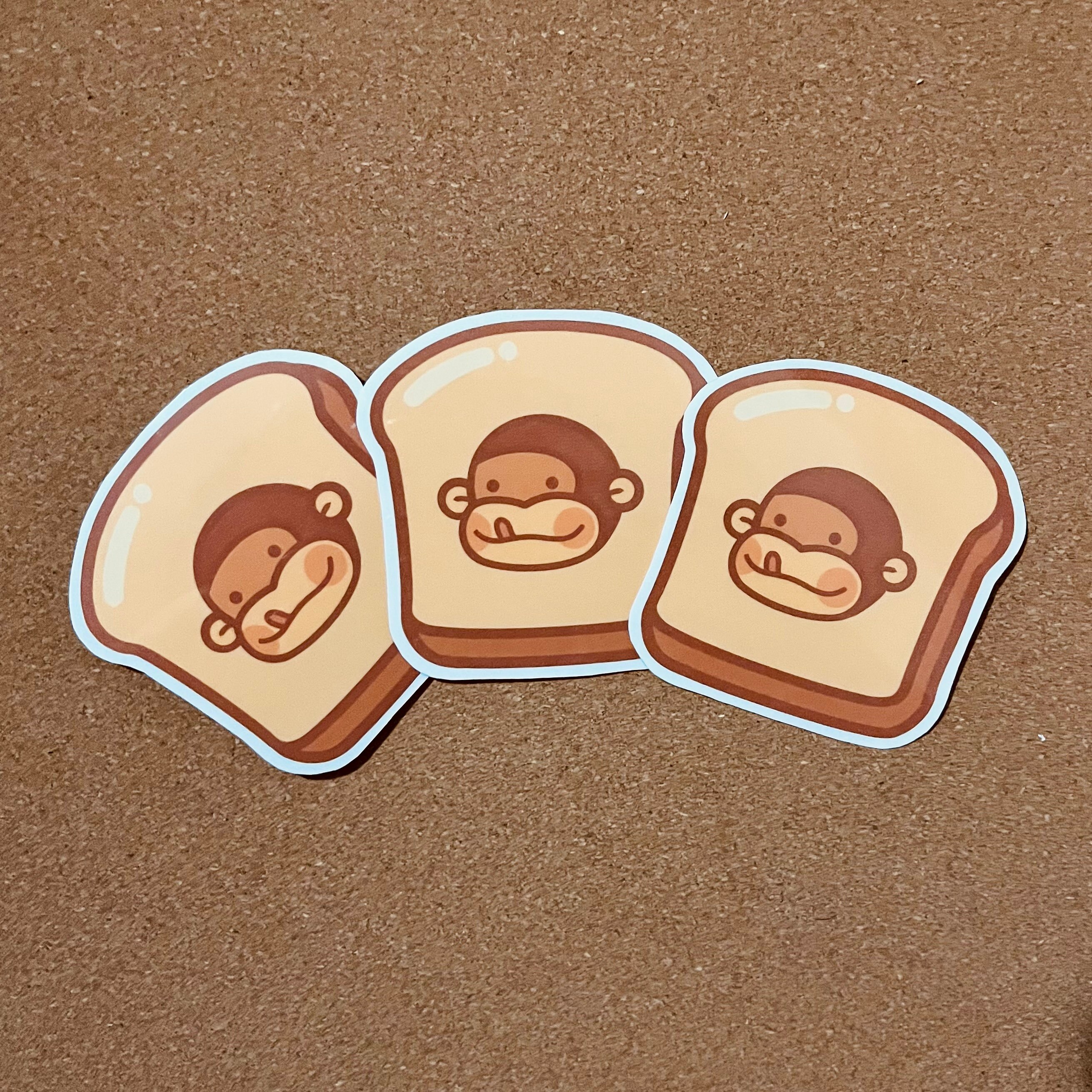 Monkey Energy Bread Jumbo Sticker 3laminated Vinyl Sticker - Etsy