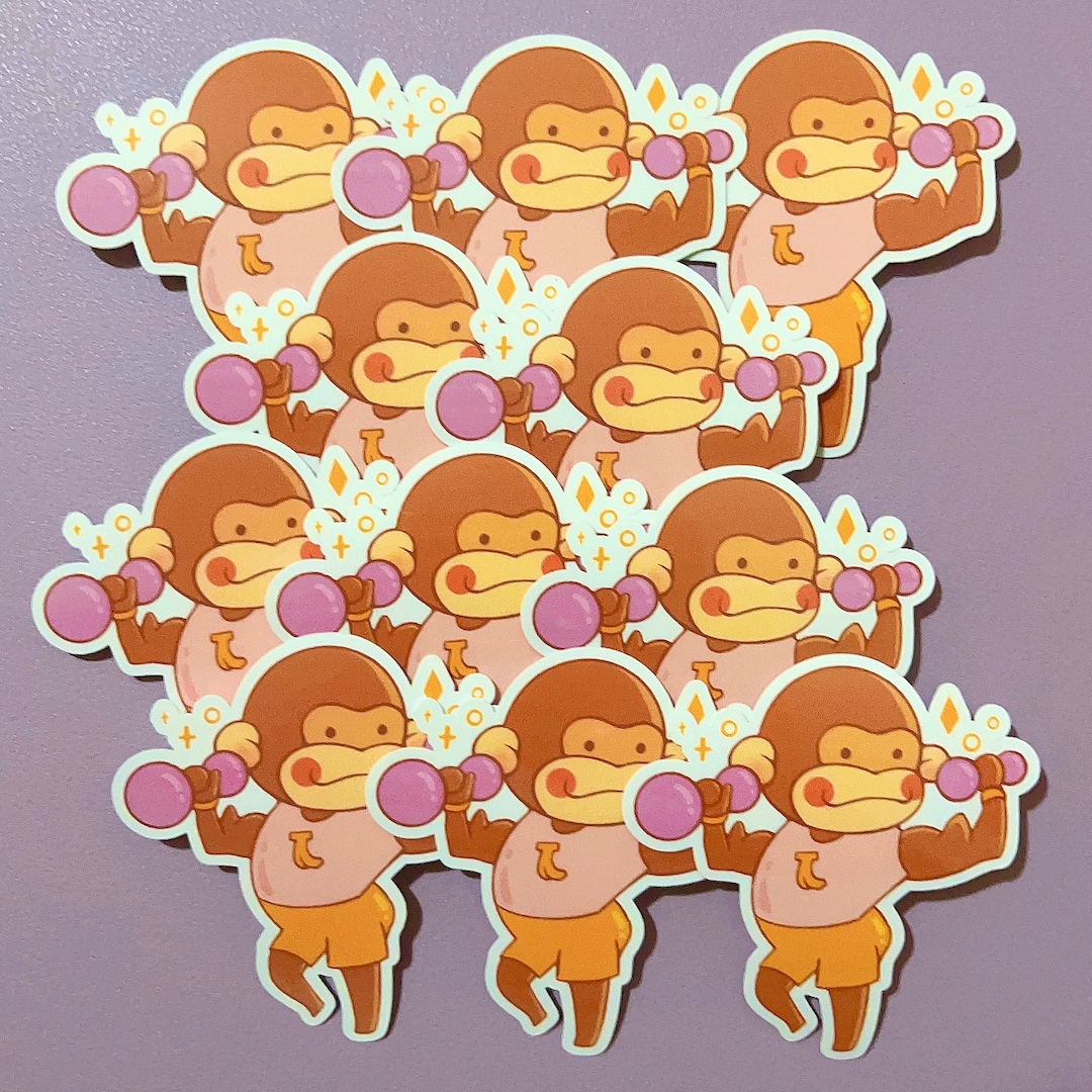 Macho Monkey Jumbo Sticker | Vinyl Laminated - Etsy