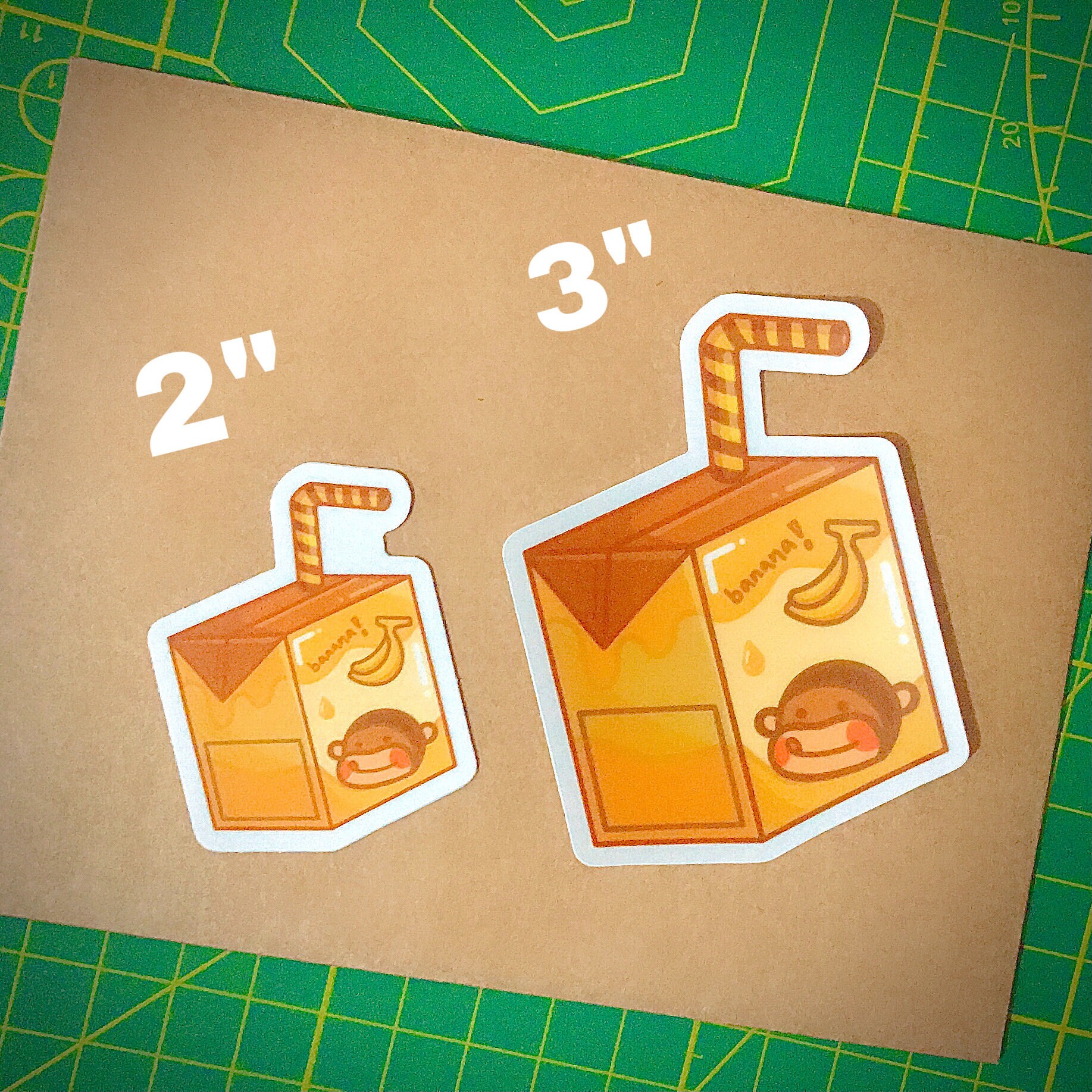 Banana Juice Box Sticker/matte/2 Inches - Etsy