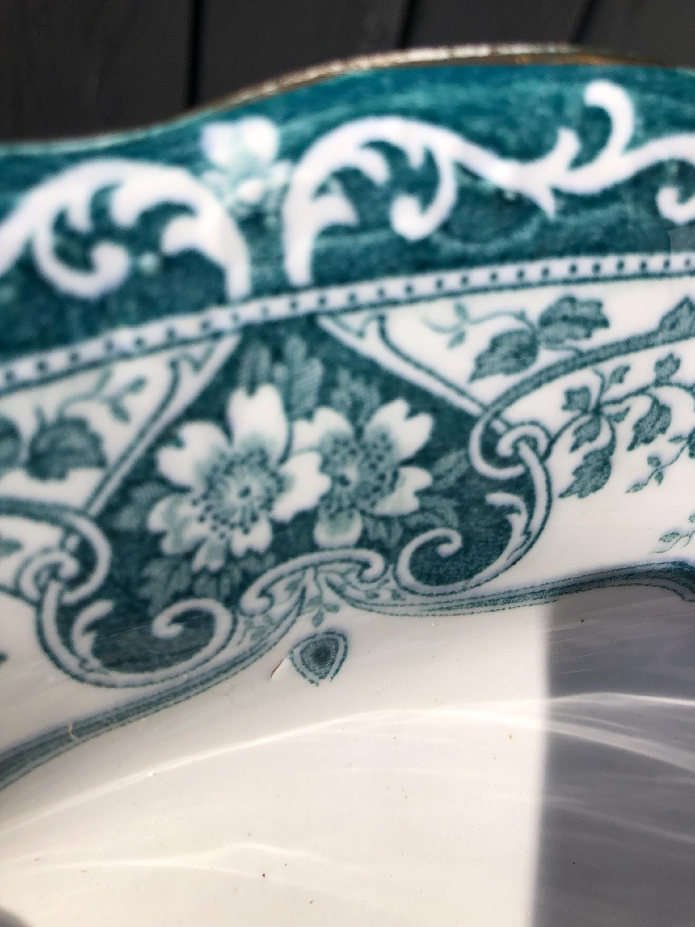 1880 Colonial Pottery Rothsay Lace Floral Platter - Etsy