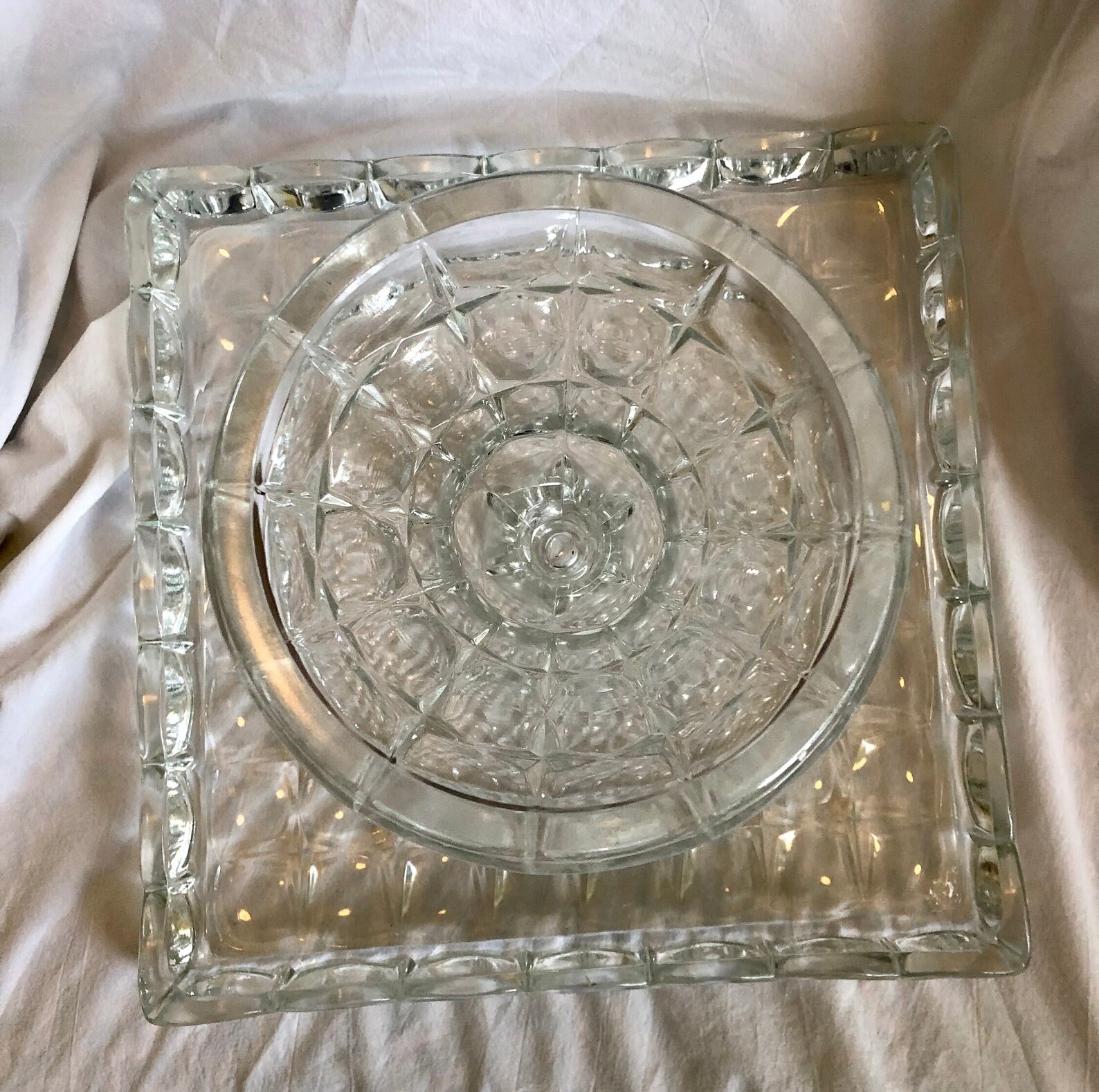 Indiana Glass Constellation Cake Stand - Etsy