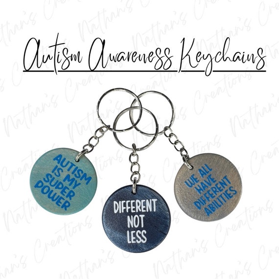 Autism Awareness Themed Double Sided Keychains - Etsy