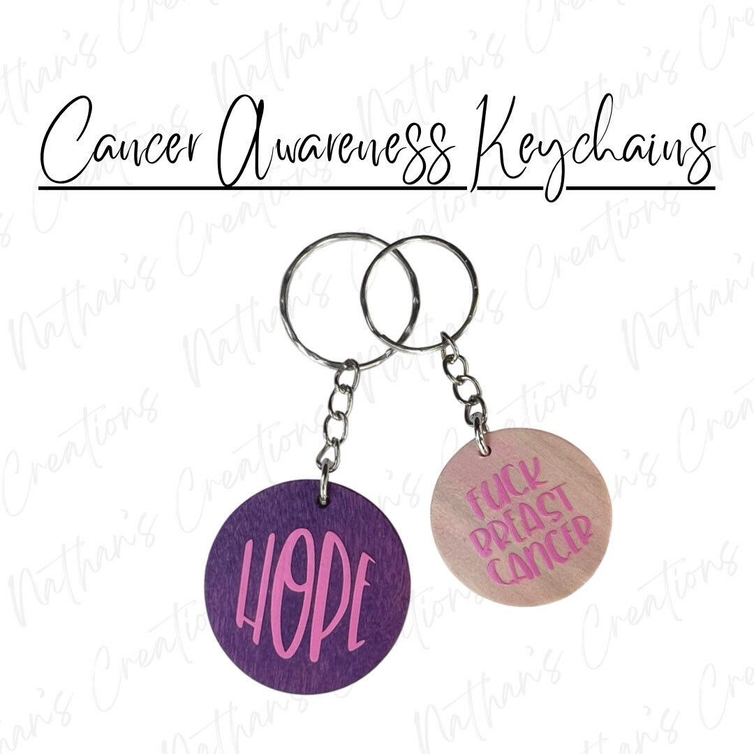 Cancer Awareness Themed Double Sided Keychains - Etsy
