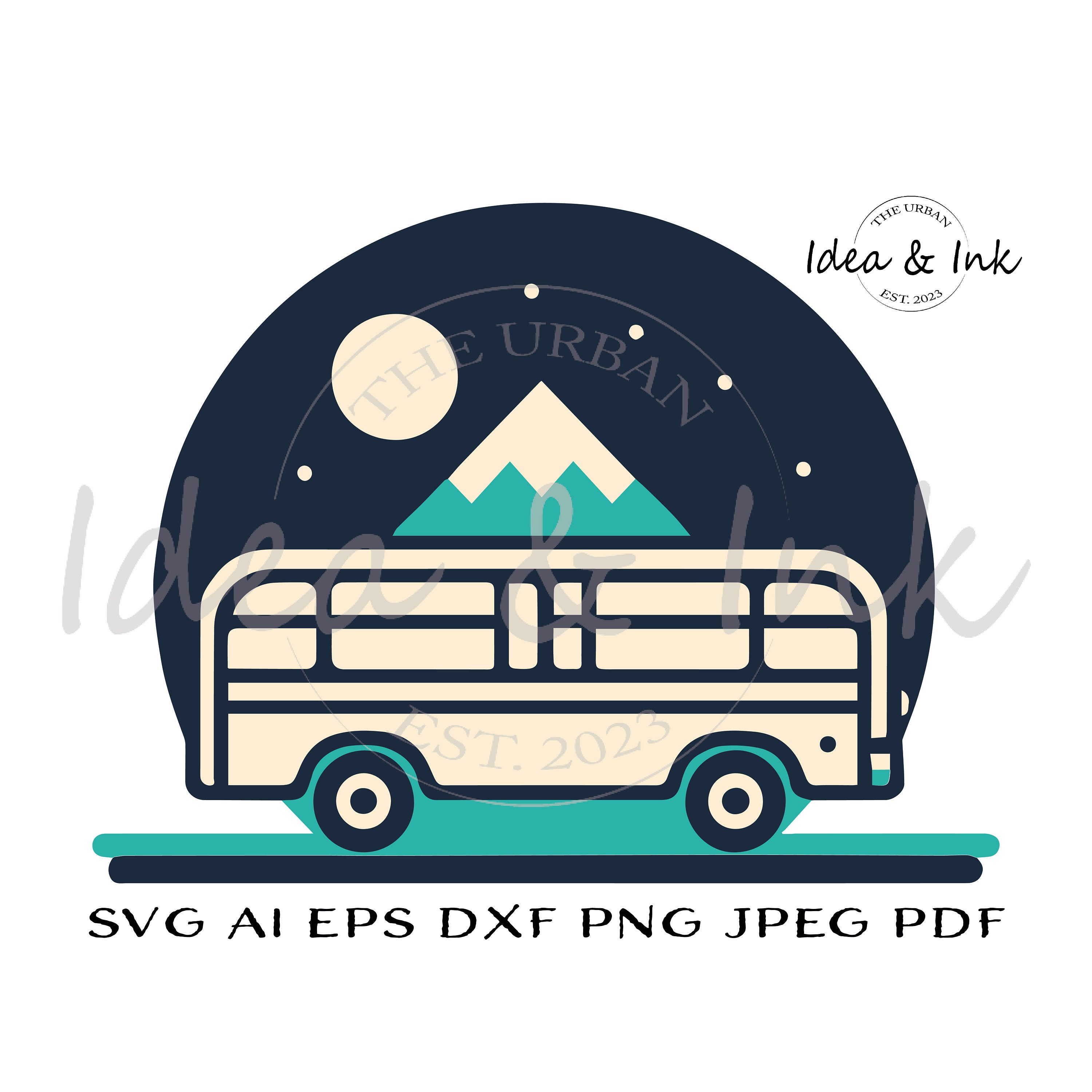 Camping Svg, Caravan Svg, Motorhome SVG, Mountain, Camping Vector ...