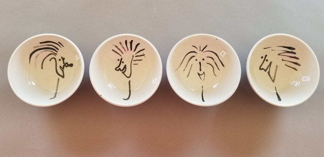 Bowl - Cereal - Face/ Set of 4 - Etsy
