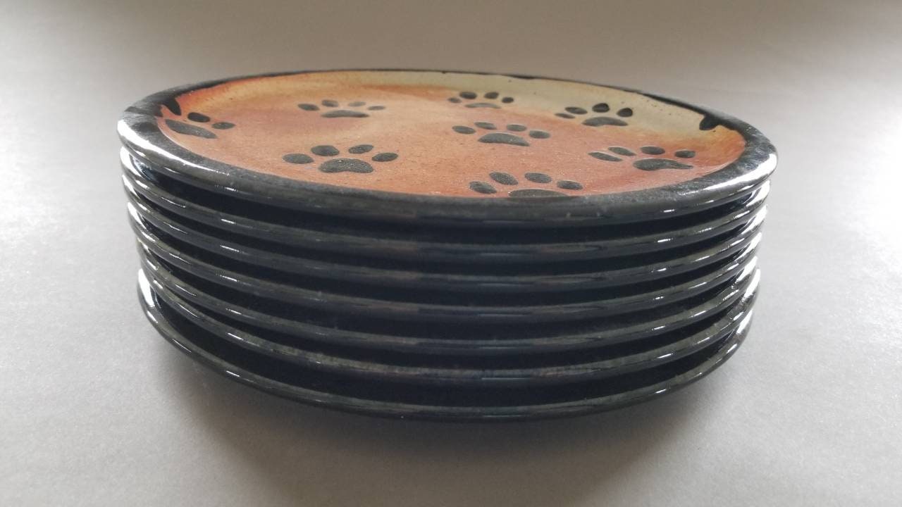 Paw Print Plates - Etsy