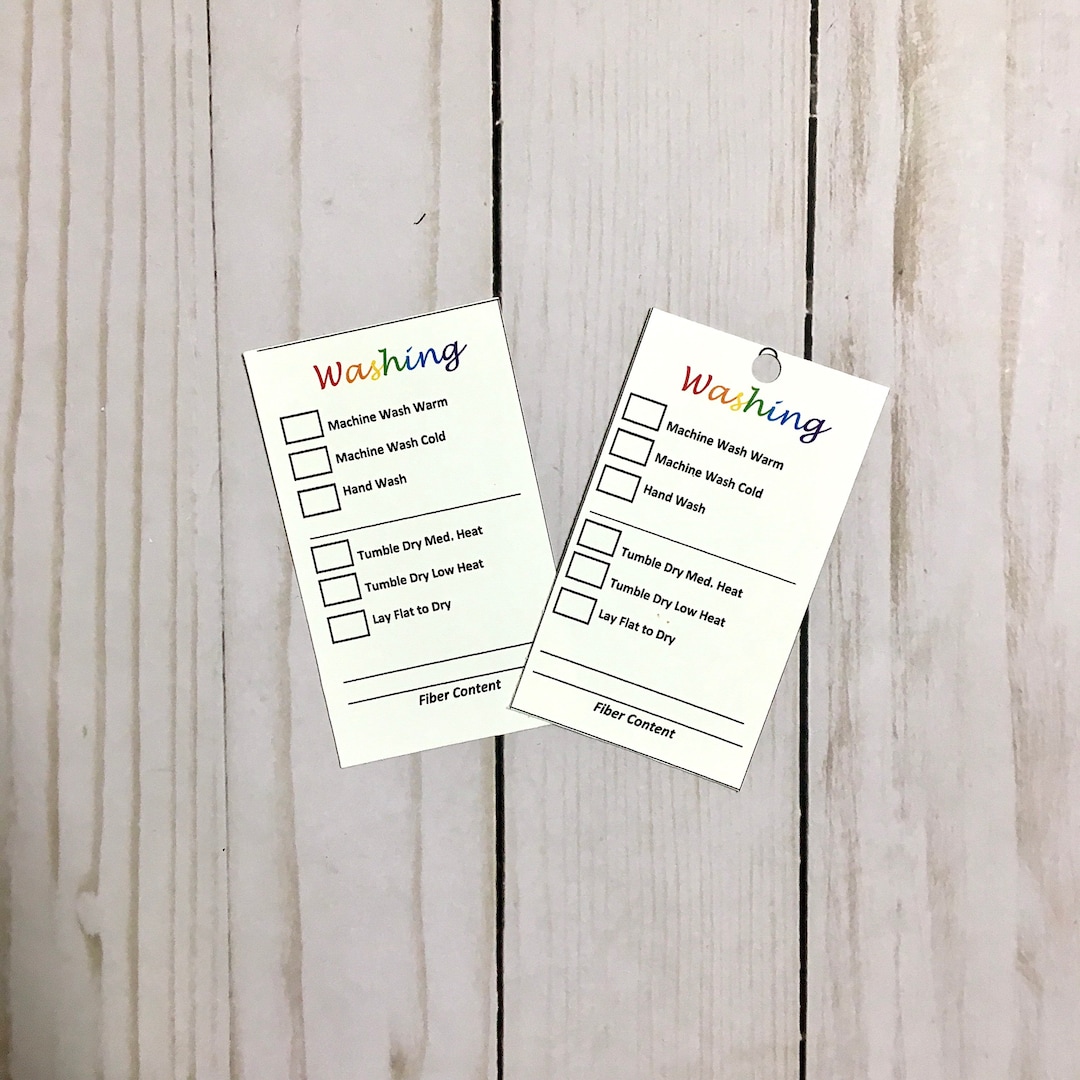 Care Cards for Handmade Items | Washing Cards for Crochet | Care Cards ...