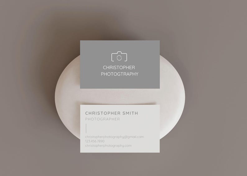 Minimal Business Card Template Edited in Canva | Fully Customizable ...