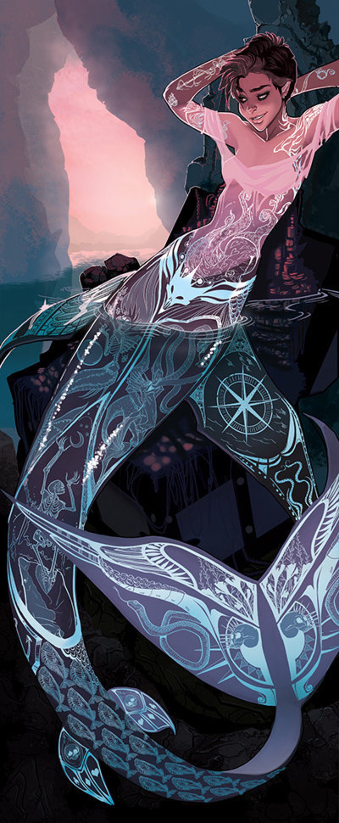 Inked Mermaid III LARGE | Etsy