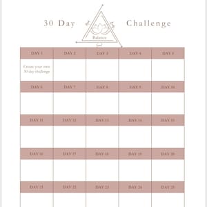 30 Day Mind Body &soul Balance Challenge Digital Download - Etsy