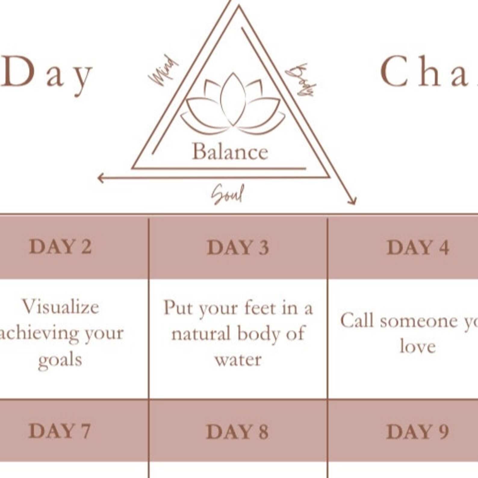 30 Day Mind Body &soul Balance Challenge Digital Download - Etsy