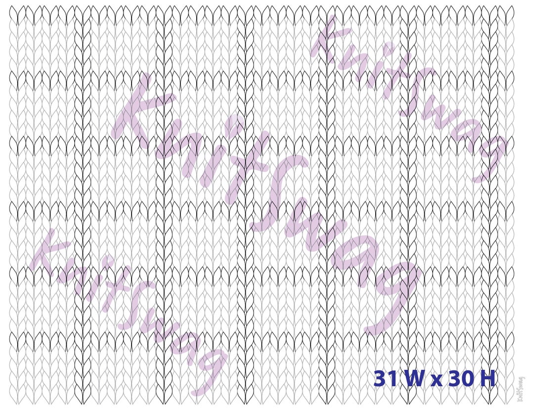 Best Knitting Chart for Designing Fair Isle Knitting (landscape) BLANK ...