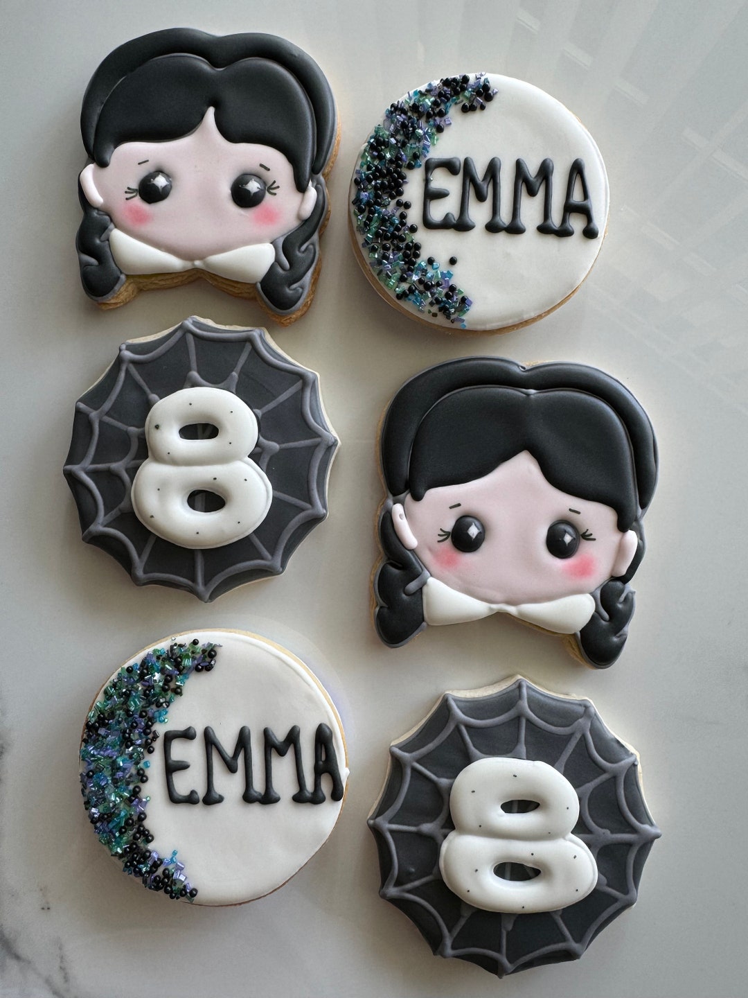 Goth Girl Decorated Cookies: Personalized Birthday Party Favors - Etsy