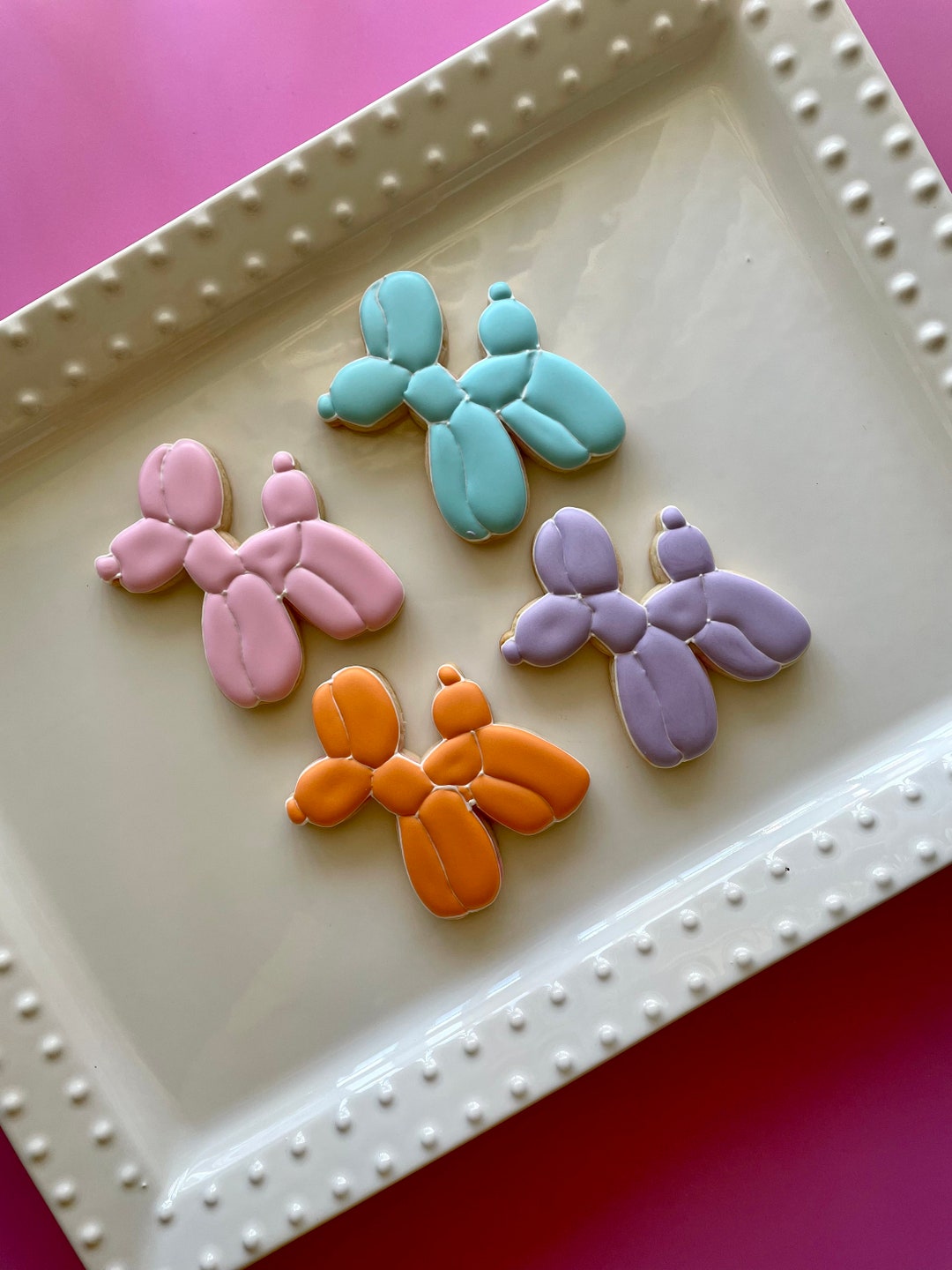 Poodle Balloon Cookies, Balloon Dog, Balloon Birthday Party - Etsy