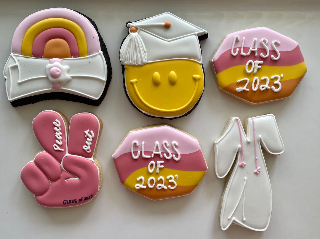 Groovy Prom Cookies, Groovy Graduation, Groovy Cookies - Etsy